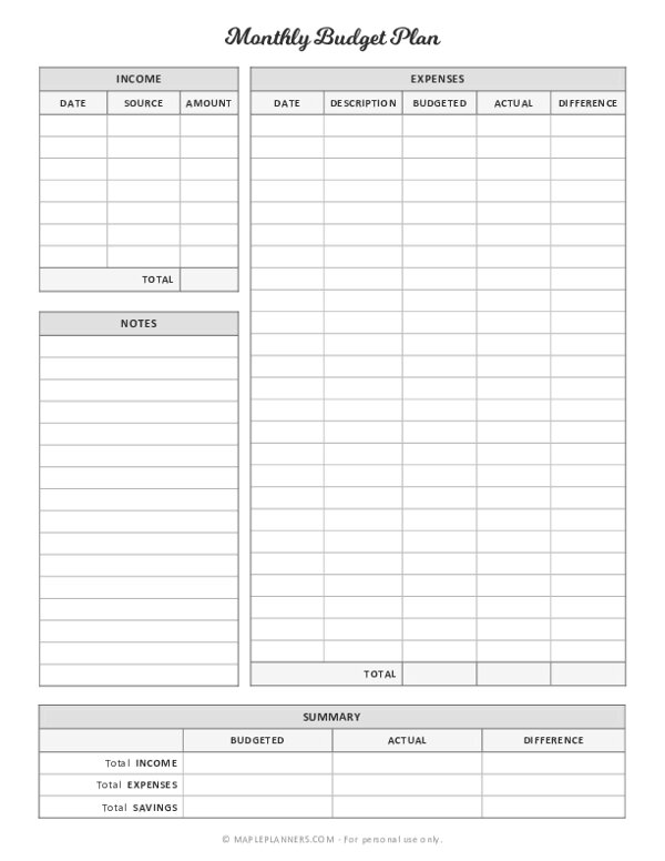 16 Awesome Free Printable Budget Templates Savvy Frugal Mom